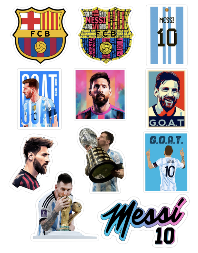 Messi Stickes | High Quality | Water Proof – Sticker Hub Nepal