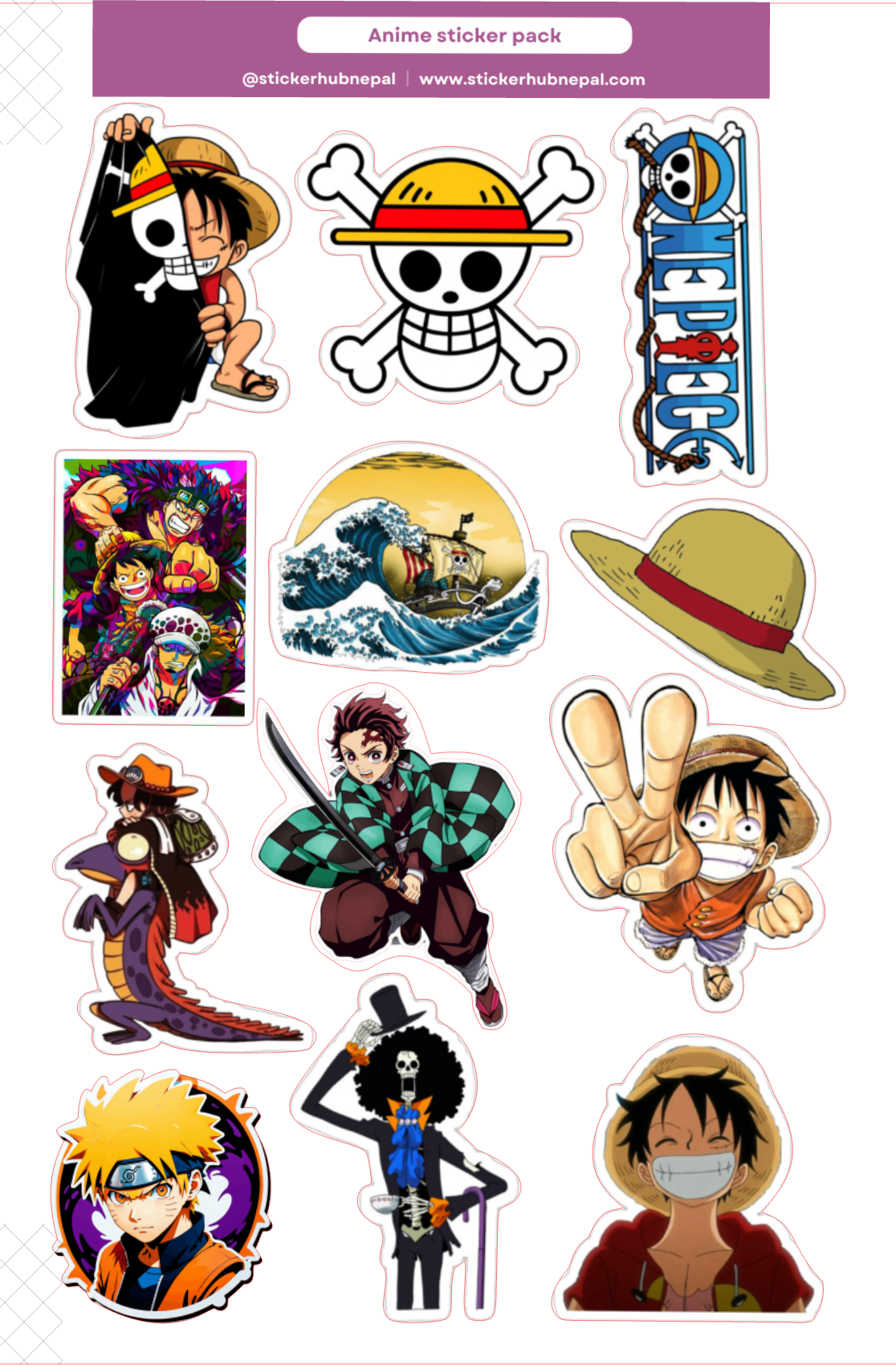 Anime Stickers | High Quality | Water Proof – Sticker Hub Nepal